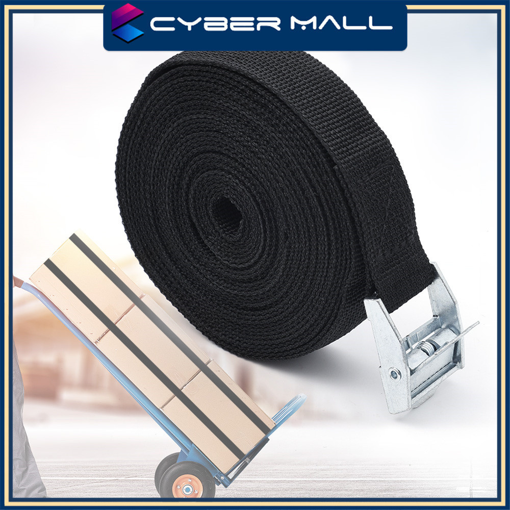 2.5cm x2m Cargo Buckle Tie-Down Ratchet Belt Nylon Cargo Tie-Down Strap ...
