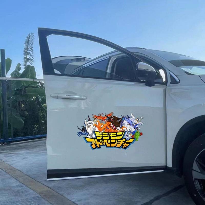 Digimon Creative Stickers Reflective Decals for Electric Vehicles ...