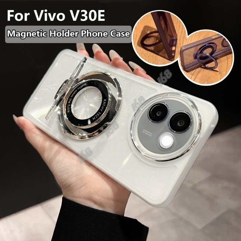 Vivo V30E Case Clear Transparent Shockproof Phone Case With Magnetic ...