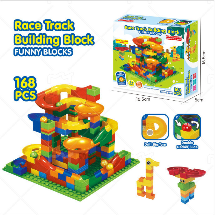 88/168PCS Small Size Marble Race Run Blocks Maze Ball Track Building ...