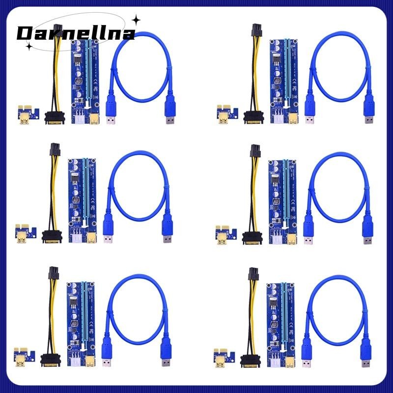 【darnellna】PCI-E Riser 6 PIN Powered PCIE Extension Cable GPU Riser GPU ...