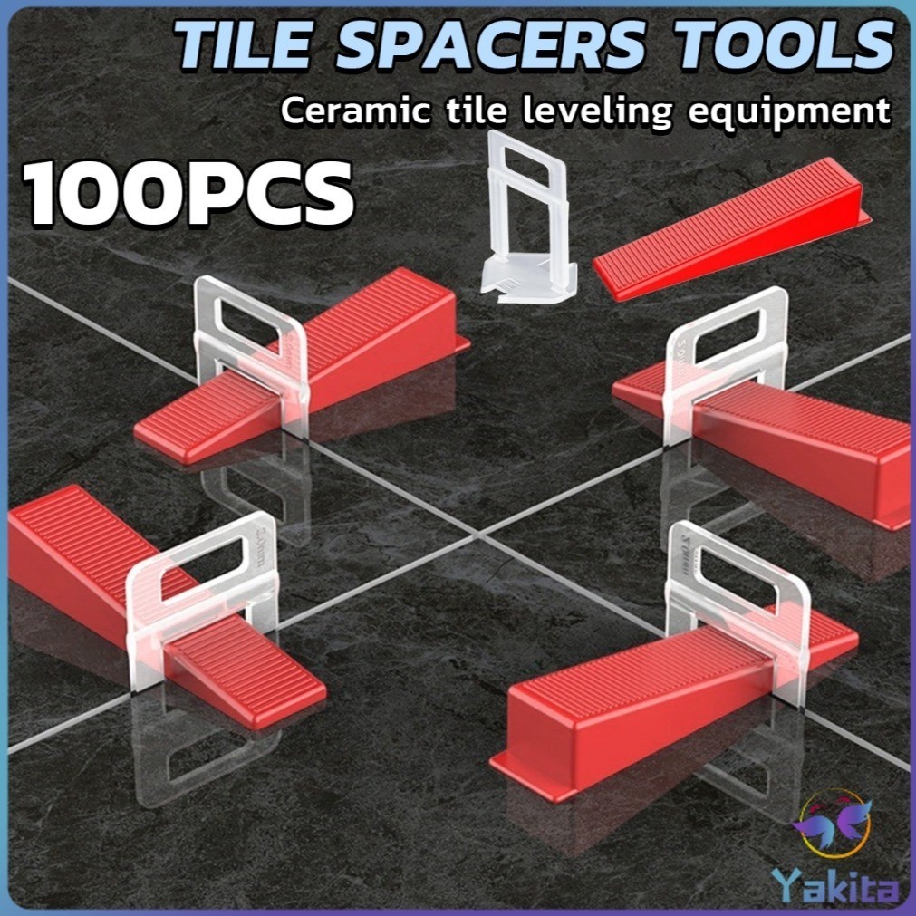 Yaki 100Pcs Insert Wedge Tile Leveler Systemy Transparent Clips For ...