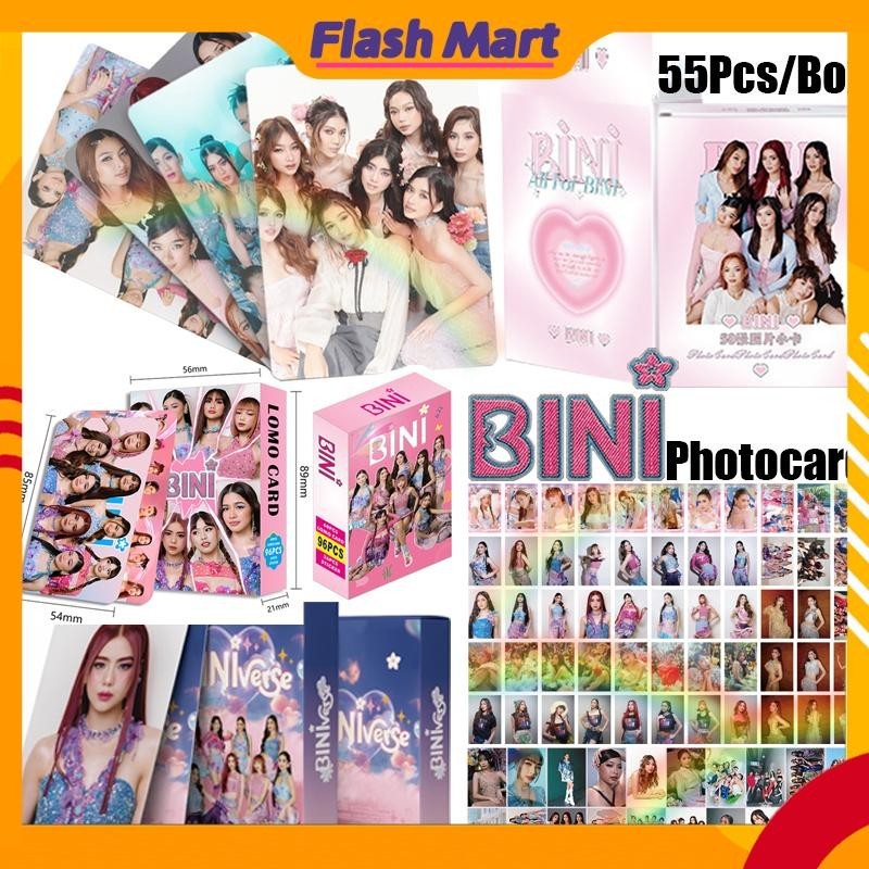 55pcs/set BINI Photocards 50Pcs BINI Lomo Cards bini Talarawan jollibee ...