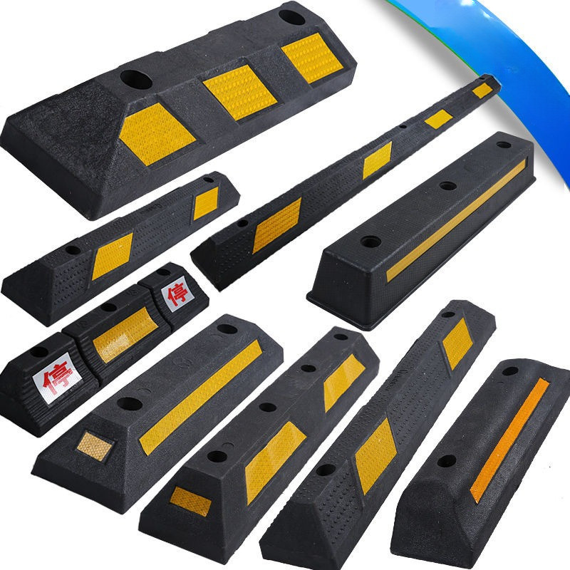 Rubber Parking Stoppers - A Pair of Versatile Car Stops for Positioning ...