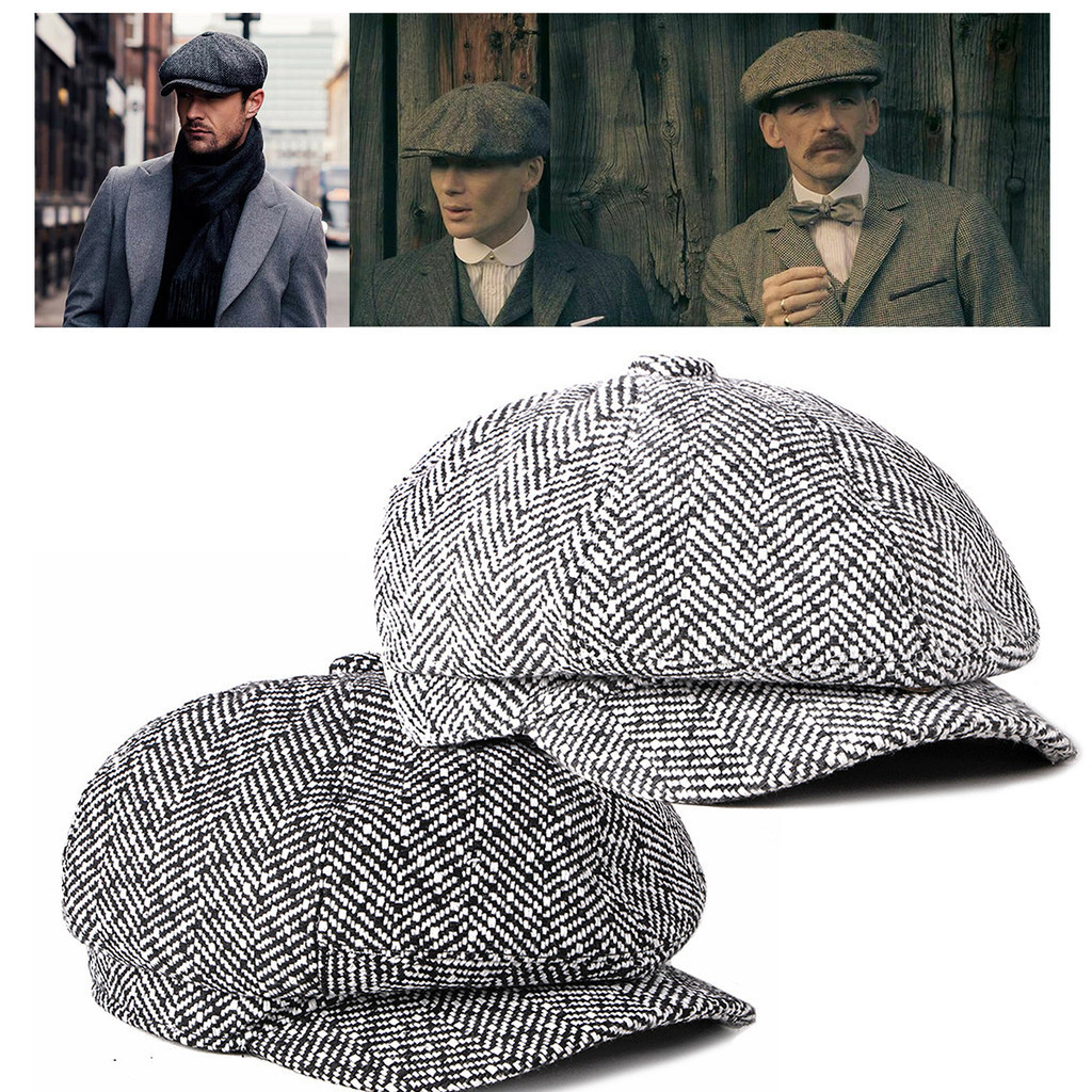 Retro Big Size Newsboy Caps Men British Painters Hats Autumn Winter ...