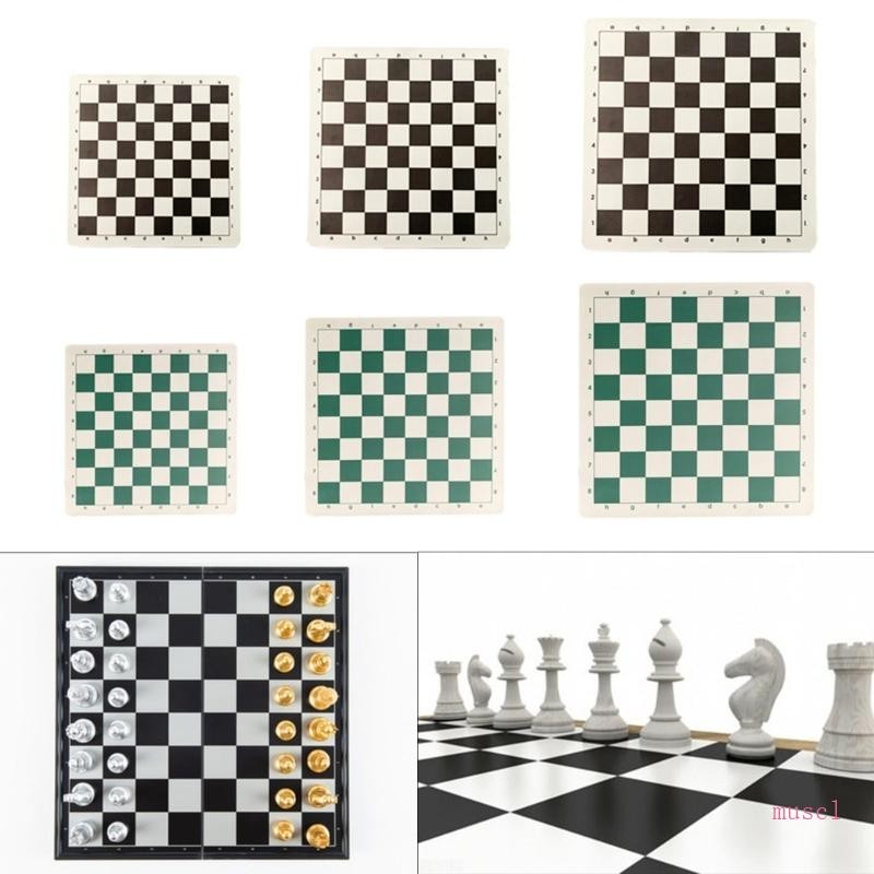 musc Leather Tournament Chess Board Non Slip Travel Chess Board Mat ...