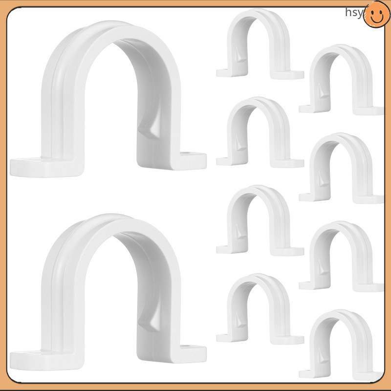10 Pcs U-shaped Pipe Clamp Pvc Strap Clips Hose Brackets Duct Tube ...