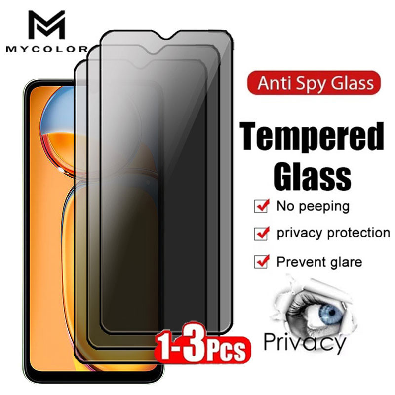Full Cover Privacy Tempered Glass For Redmi A3 A2 A2+ A1 14C 14R 13 13C 12 12C 11A 10 9 8 10A ...