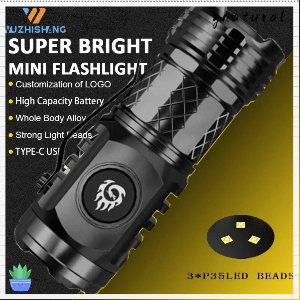 YNATURAL Thumb Flashlight, ABS Super Strong Illumination Mini ...