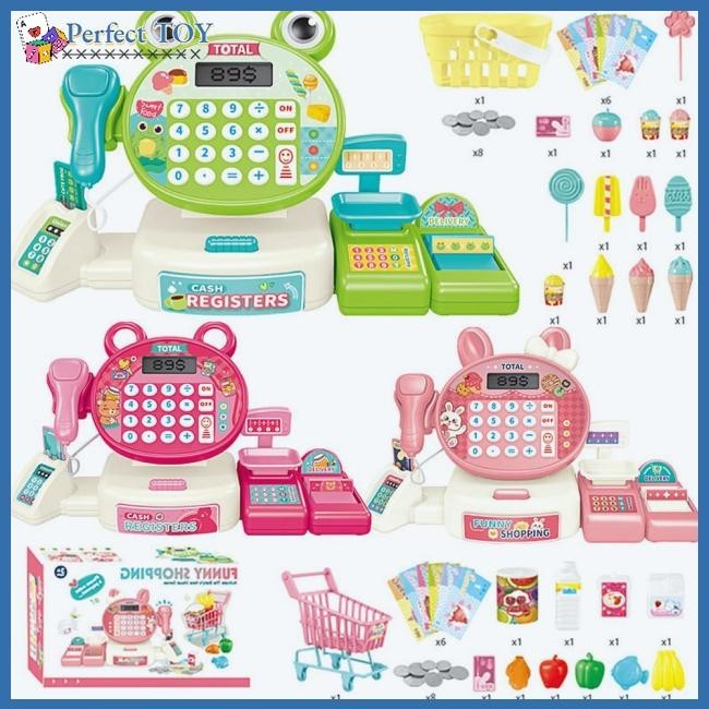 Perfect Kids Pretend Play Cash Register Toys Set Simulation Supermarket ...