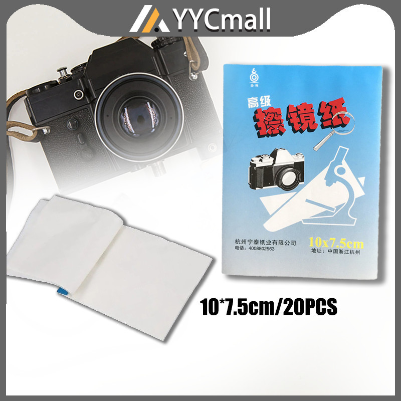 20Pcs Camera Lens Tissue Camera Clean Paper Wipes Booklet Soft Camera ...