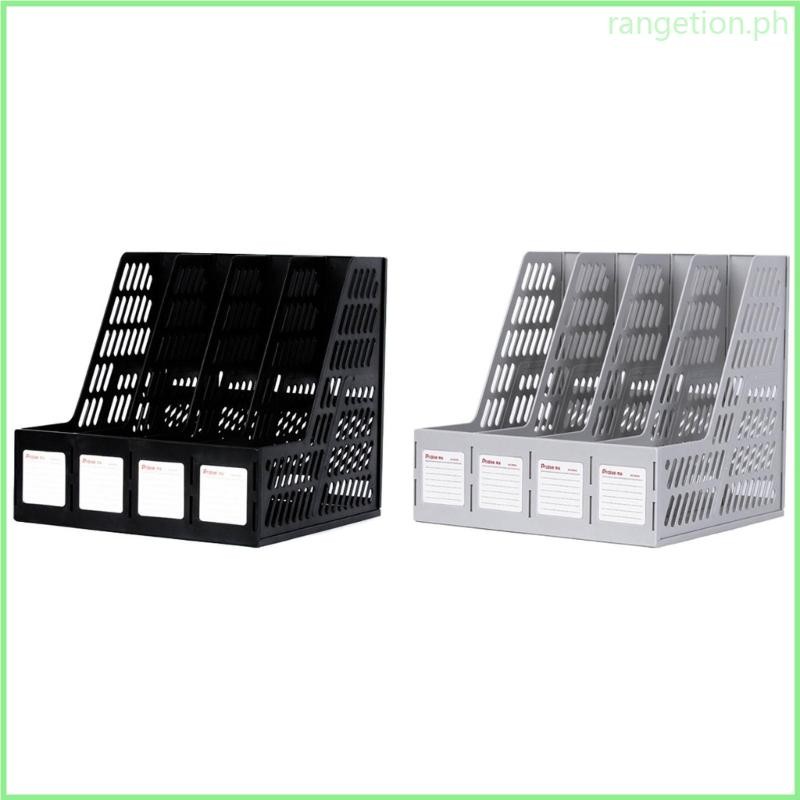 RAN Desk Organizers File Holder with 4 Vertical Compartments School ...