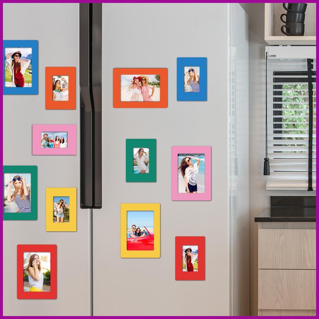 Magnet Photo Frames for Fridge 12PCS Magnetic Picture Holder Picture ...