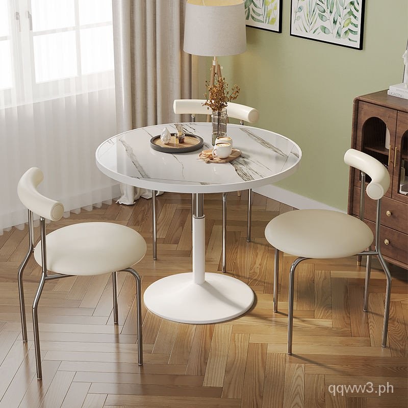 Movable Lifting Small round Table Home Balcony Table Leisure Reception ...