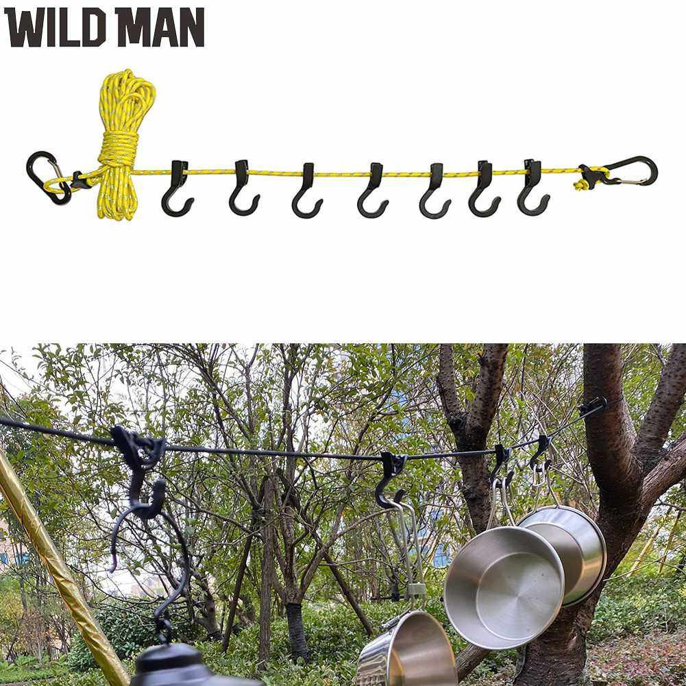 Canopy Hanging Rope Camping Outdoor Windproof Clothesline Adjustable ...