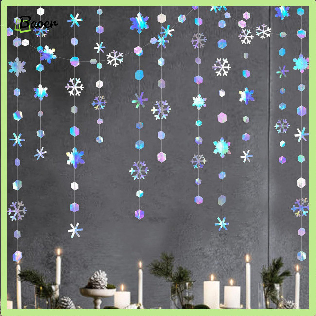 【100%Authentic】 Christmas Hanging Snowflakes Decorations, 4pcs 3D ...