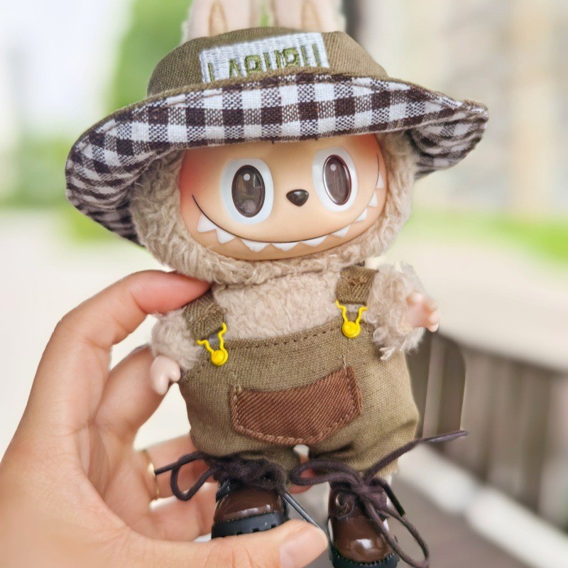 Labubu Doll 17cmlabubu Doll 17cm15cmLabubu Labubu Vinyl Bucket Hat ...