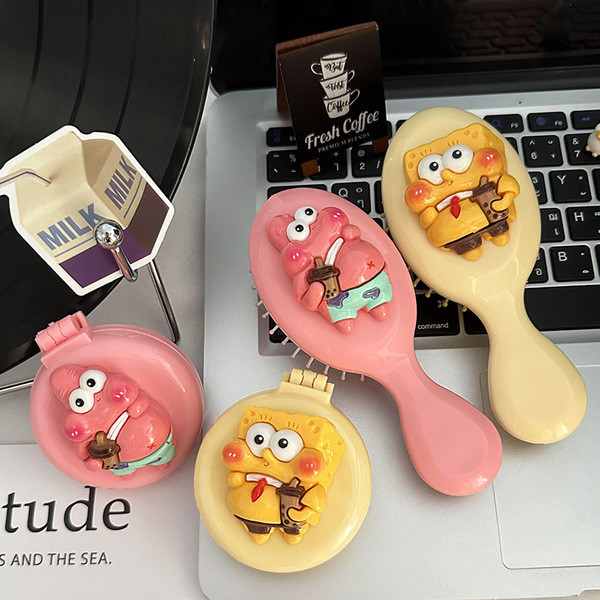 comb with mirror aesthetic comb with mirror The new super cute folding ...
