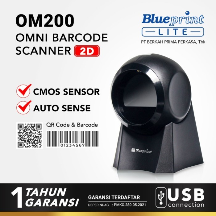 Blueprint Barcode Scanner Omni Barcode Scanner 2D OM200 | Shopee ...