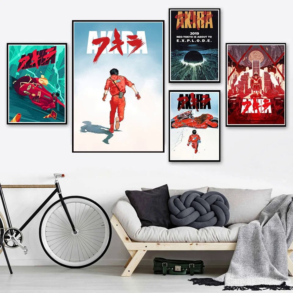 Akira Poster Classic Japanese Anime Canvas Art Painting Wall Pictures ...