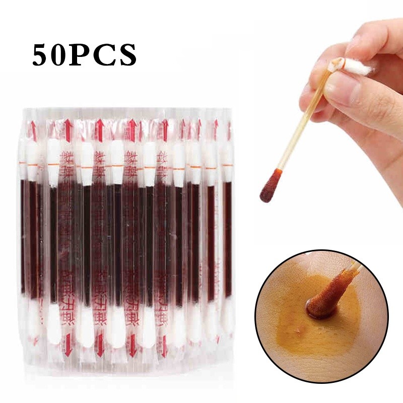 50 disposable iodine swabs for wound disinfection and iodine swabs for ...
