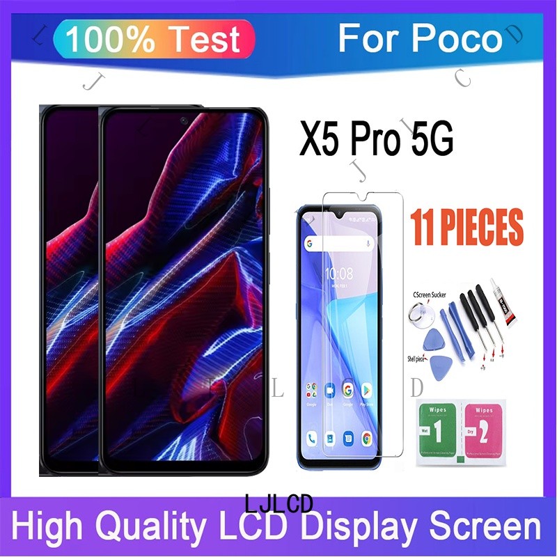 Original AMOLED Poco X5 Pro 5G LCD Display Touch Screen Digitizer With Frame Replacement ...