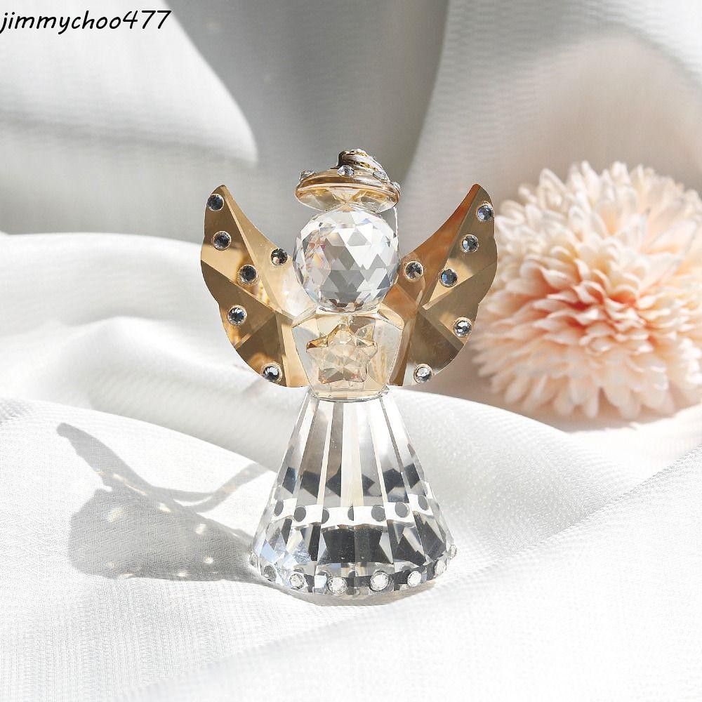 JIMMYCHOO Guardian Angel Figurine, Crafts Collecible Crystal Angel ...