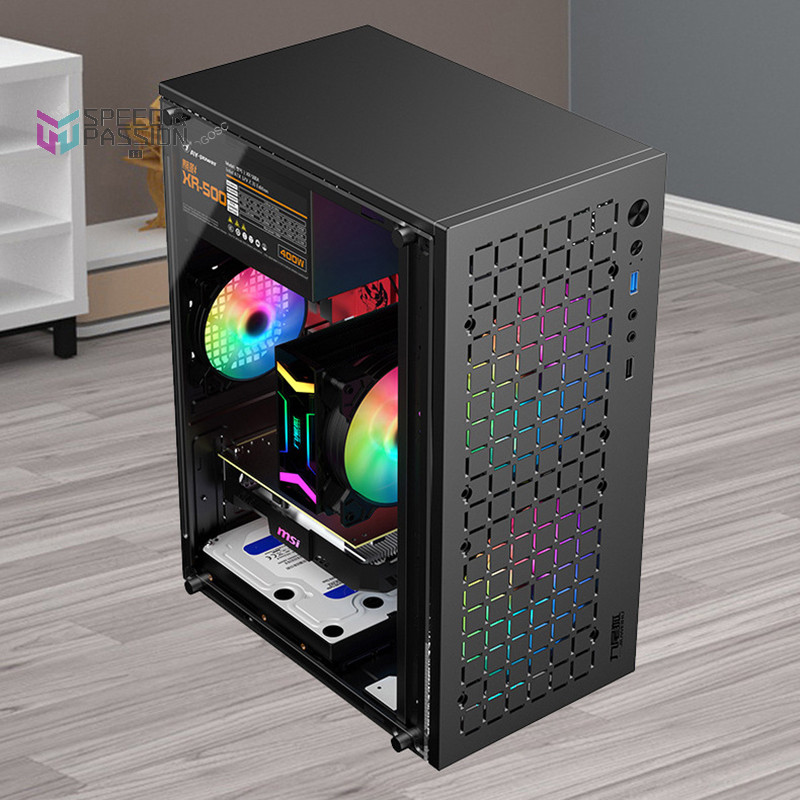 Speed Micro ATX/ITX Transparent DIY PC Case Glass Desktop Computer Case ...