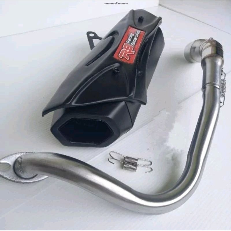 Open Spec automatics Exhaust Pipe Stainless for Honda Click 125i /150i ...
