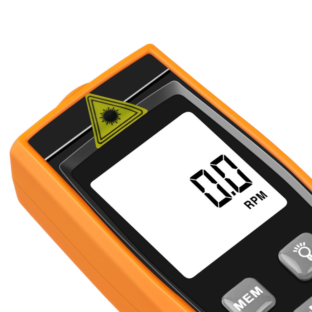 Mini Digital Laser Tachometer LCD Backlight Rotational Speed Sensor ...