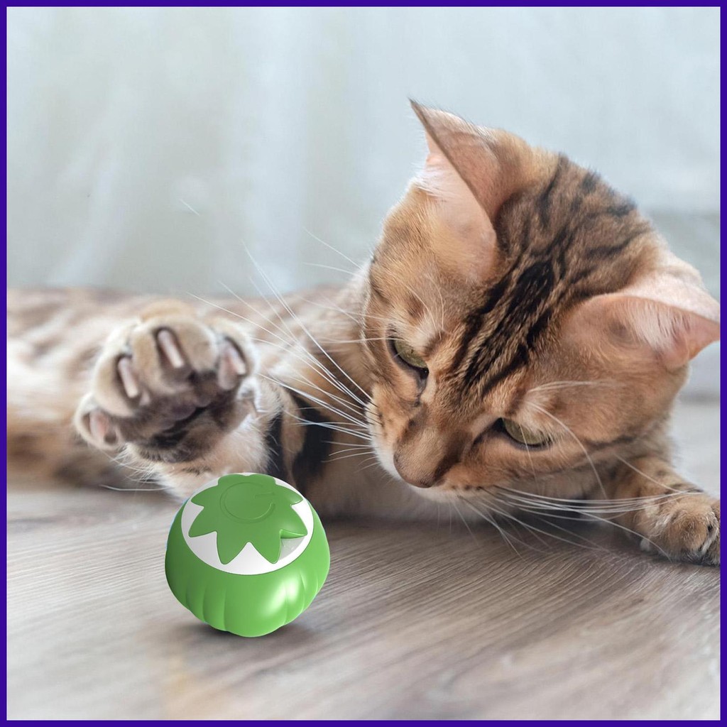 Smart Interactive Cat Toy Ball Pumpkin Design Dog Toys Interactive Ball ...