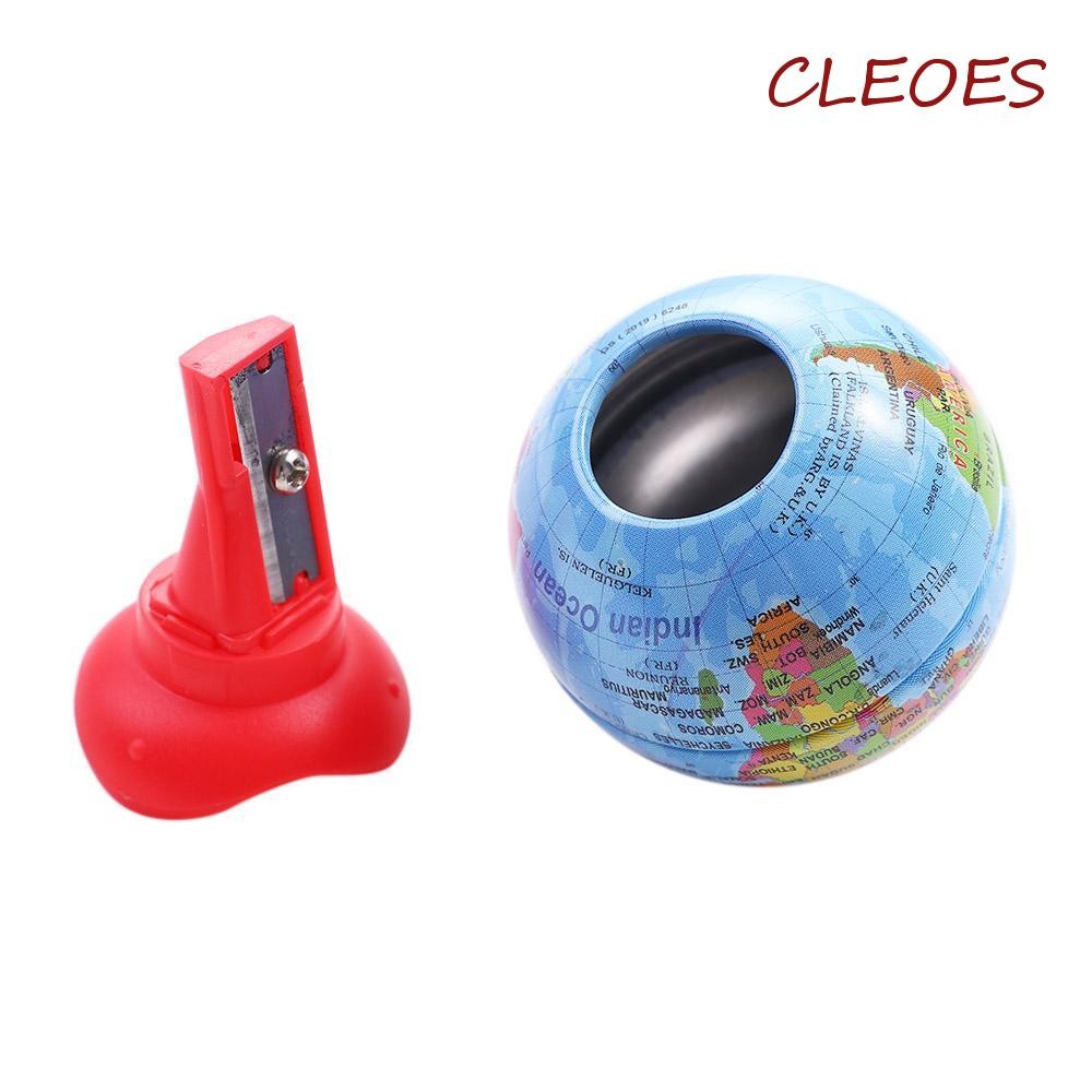 CLEOES Globe Pencil Sharpener Student Portable Stationery Sketching Writing Art Supplies ...