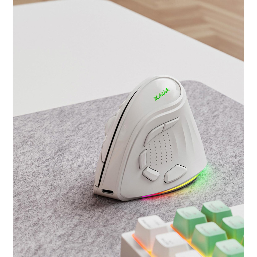 Jomaa 2.4G Dual Modes Ergonomic Vertical Wireless Mouse 4000 DPI 9 ...