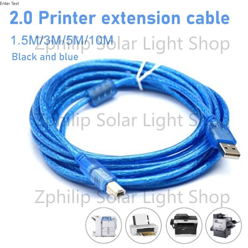 USB 2.0 High Speed Printer line Cable computer Male To Male Plug ...