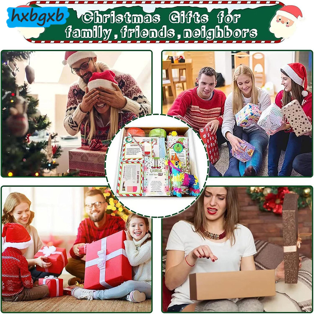 HXBGXB 1/2/3 Paper Festive Atmosphere Christmas Elf 24 Day Kit Gift Set ...