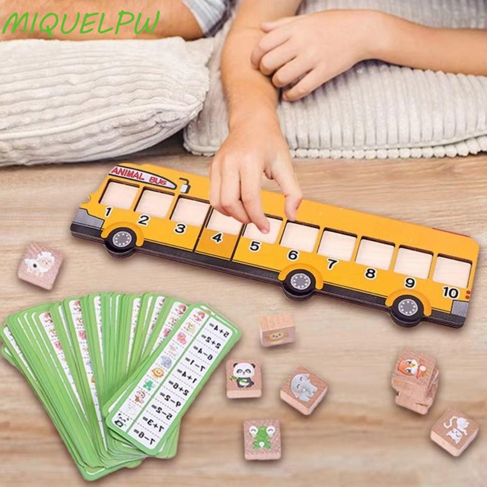 MIQUELPW Number Learning Toys, Wooden Sorting Stacking Mathematics ...