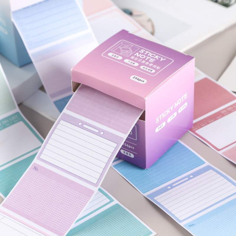 256PCS Pull Type Sticky Notes Tearable Bookmark Memo Pad Index Labels ...