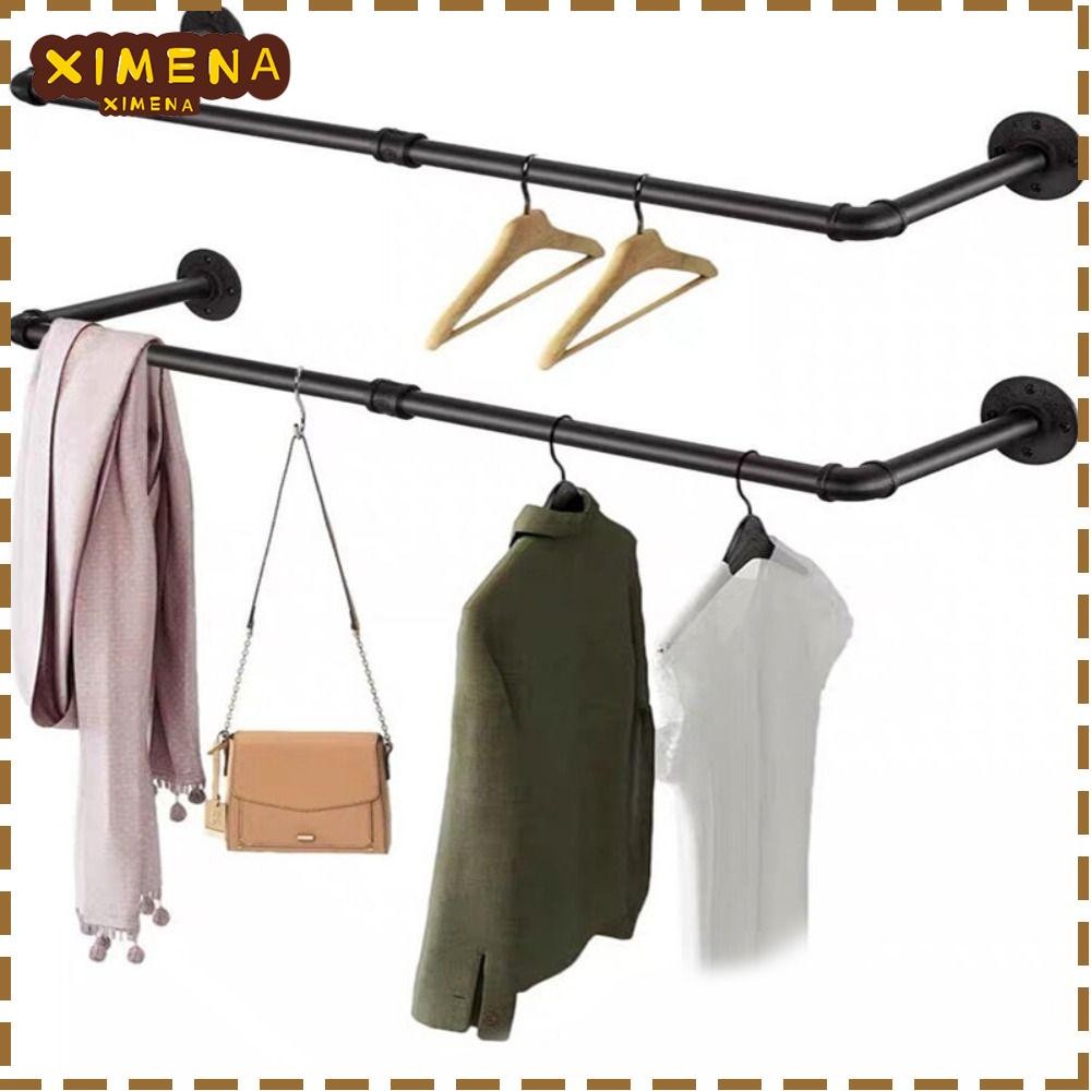 XIMENA Clothes Rail Hanging, Detachable Wall Mounted Clothing Rack ...