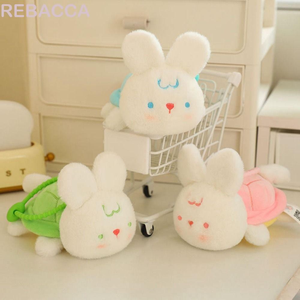 REBACCA Turtle Plush Toy, With Turtle Tail Rotation Rabbit Plush Doll ...