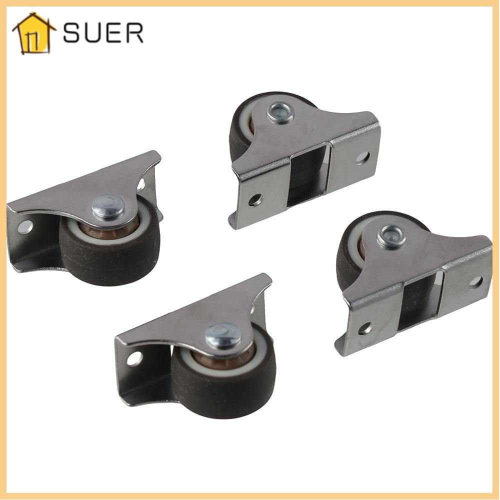 SUER1EN 4Pcs Fixed Caster Wheels, Mini 1'' Silent Ball Bearing, Low ...