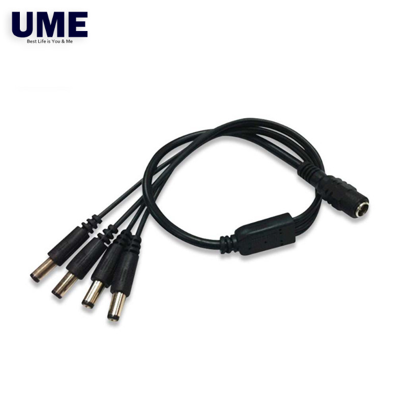 DC Jack Adapter Splitter Cable 1 Female to 4 Male and 1 Female to 5 ...