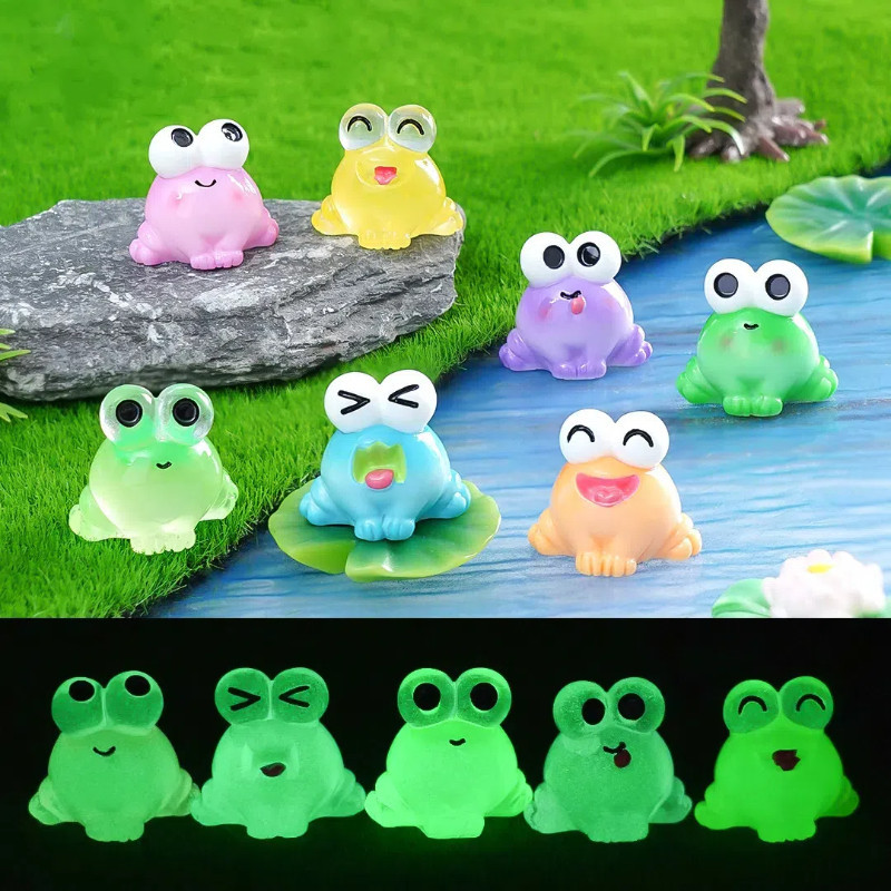 Creative and Adorable Glow-in-the-Dark Eyed Frog Aquarium Nightlight ...