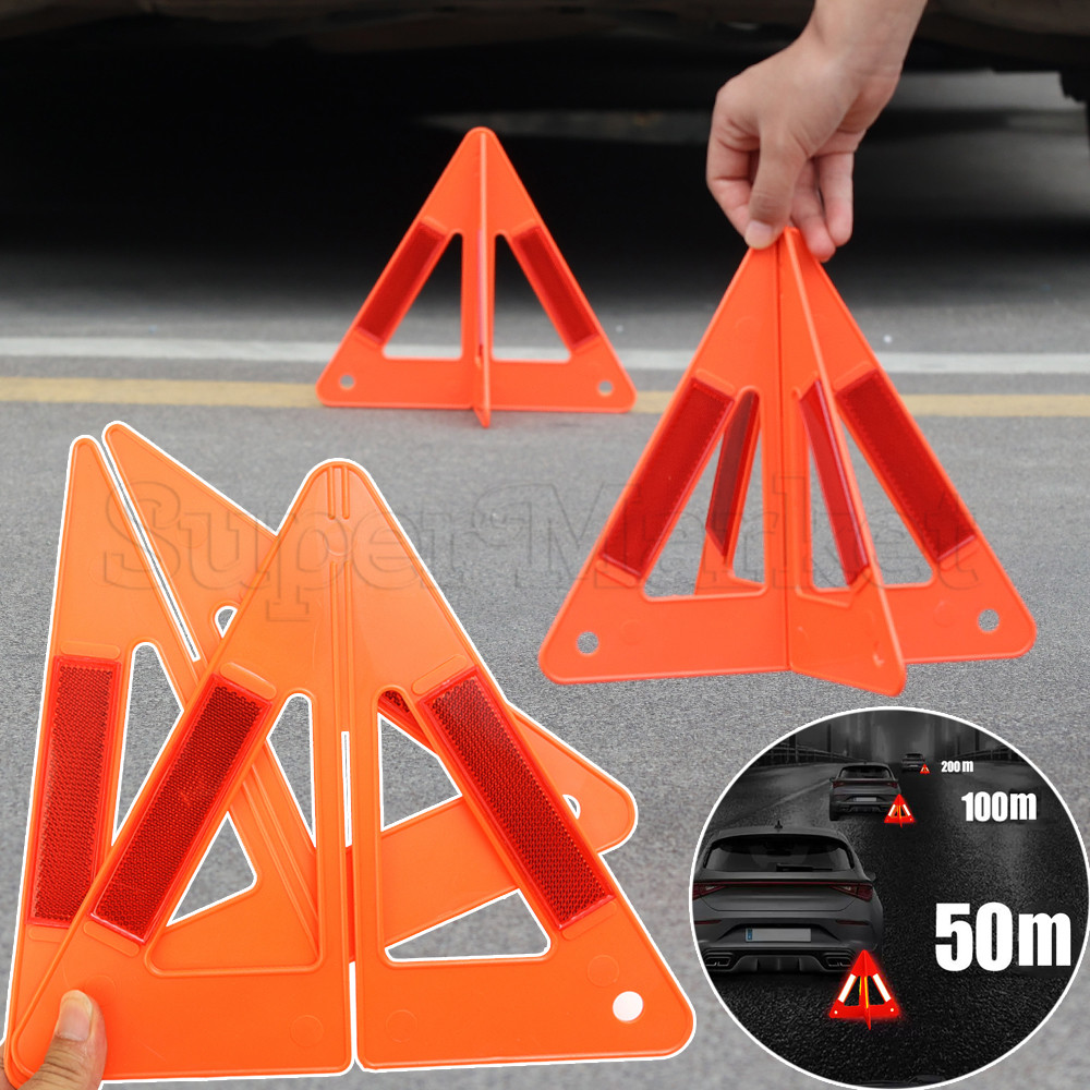 Automobile Reflective Warning Signs - Triangle Reflector Signboard ...