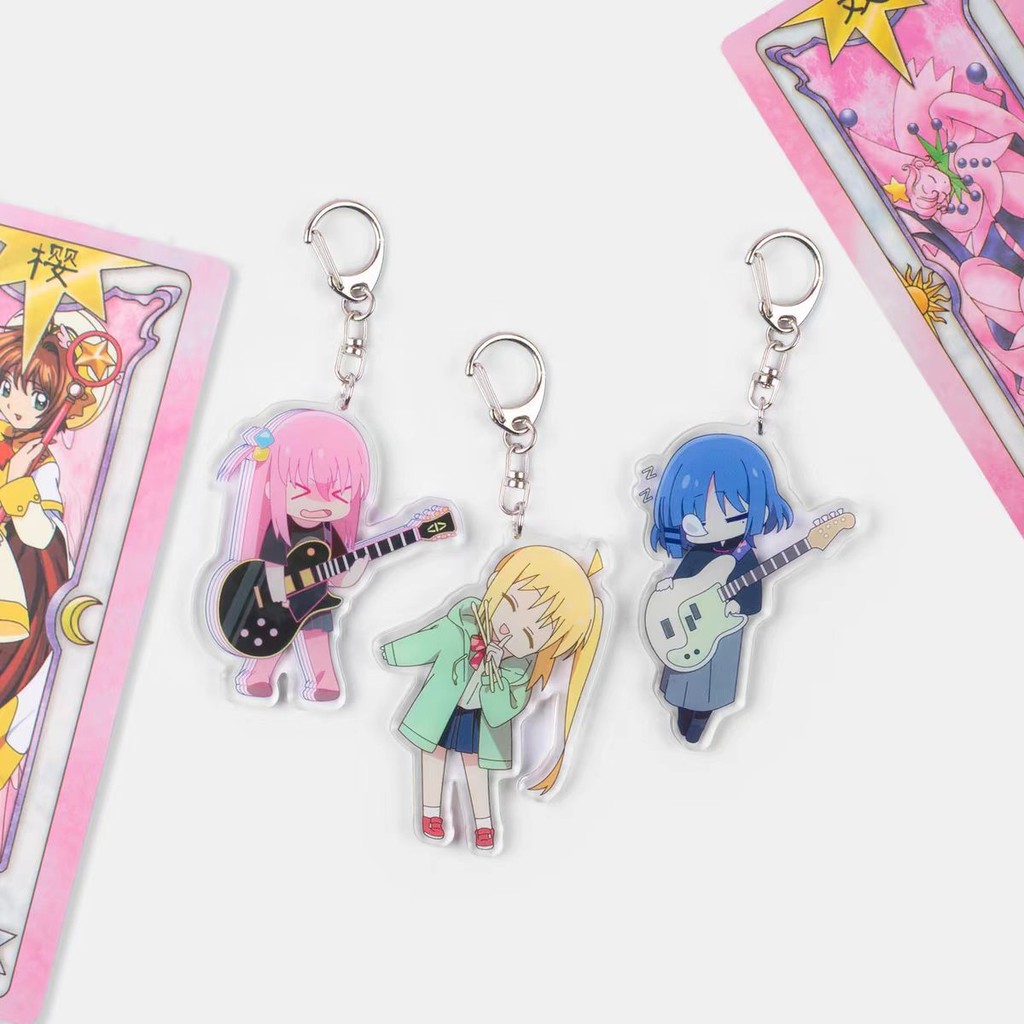 Cartoon Bocchi The Rock Girls Acrylic Keychain Fashion Anime Character ...