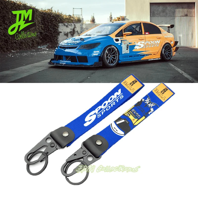 JDM Racing Key Chain Car Keychain SPOON Sports Spring Clip Lanyard ...