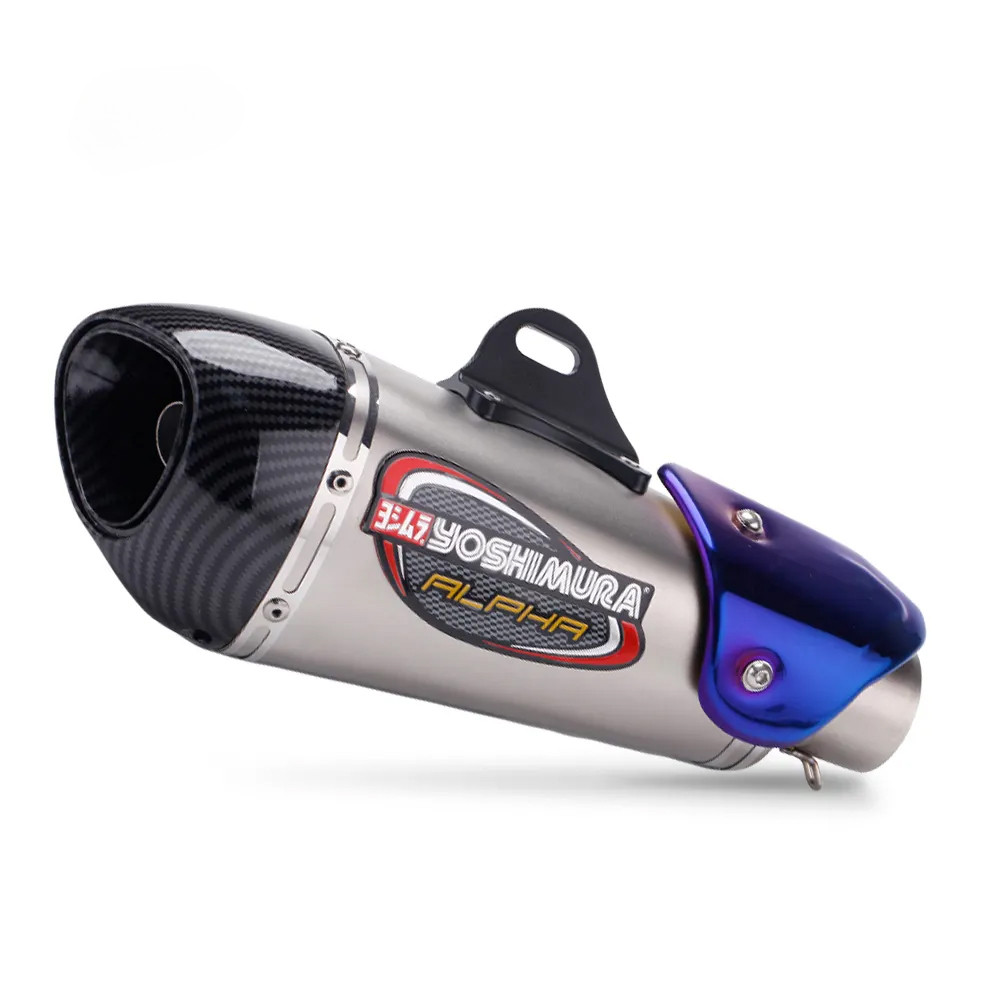Motorcycle alpha Exhaust Muffler Pipe Stainless Steel GP Scooter ...