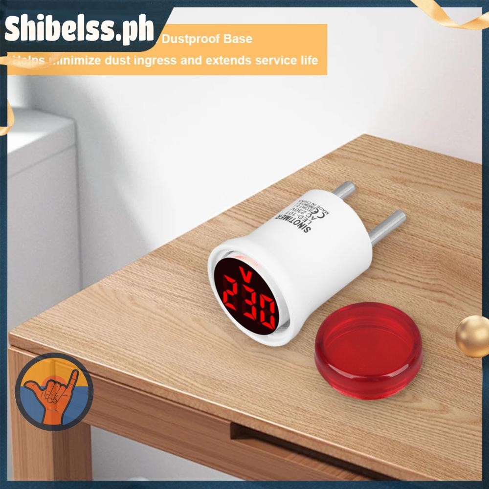 AC 50-500V Circular Voltmeter LED Digital Display EU Plug Voltmeter ...