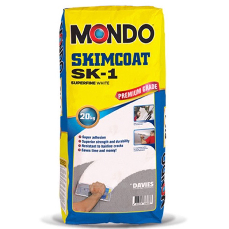 COD Davies SK-1 Mondo Skimcoat Superfine White Powder 1KG COD | Shopee ...