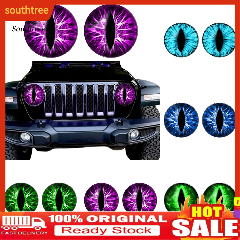 SOU_ Car Stickers Easy Peel Decals 2pcs Car Eyes Headlight Decals ...