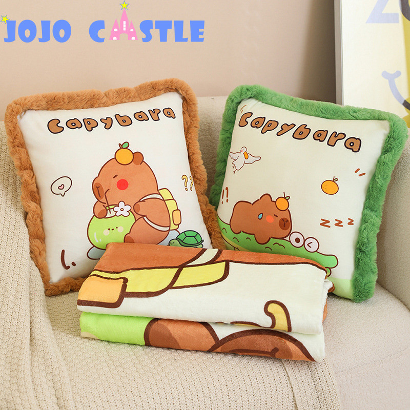 XYJ-JOJO CASTLE Cute Capybara Animal Pillow 2 In 1 Cushion Pillow with ...